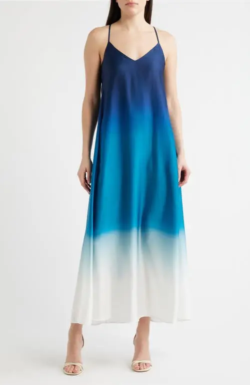 TAHARI ASL Sleeveless Maxi Dress - Blue Jewel Ombre