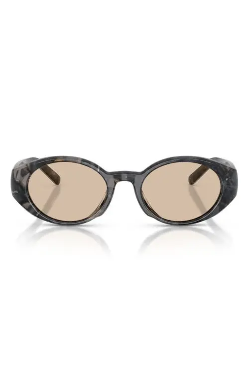 DIESEL® 52mm Oval Sunglasses - Brown/grey Havana/brown