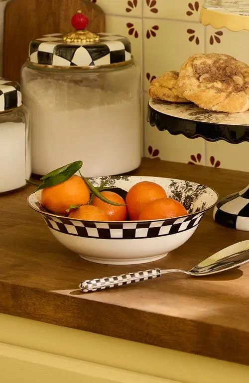 MACKENZIE-CHILDS Bee Toile Serving Bowl