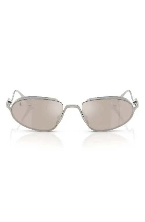 FERRARI 53mm Oval Sunglasses - Silver/grey