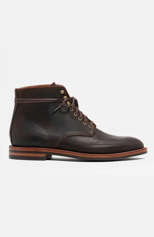GRANT STONE Edward Lace Up Boot - Tobacco Waxed Commander