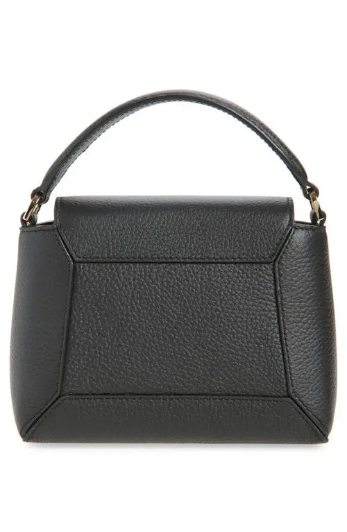 Strathberry Nano Mosaic Grained Leather Top Handle Bag - Black