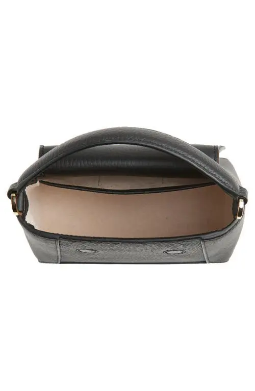 Strathberry Nano Mosaic Grained Leather Top Handle Bag - Black