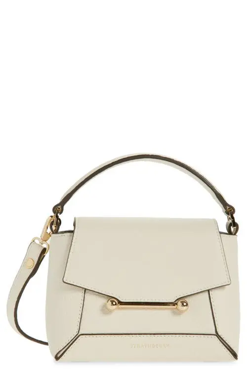 Strathberry Nano Mosaic Grained Leather Top Handle Bag - Vanilla