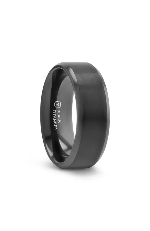 LARSON JEWELERS Elysian Titanium Wedding Band - Black Titanium