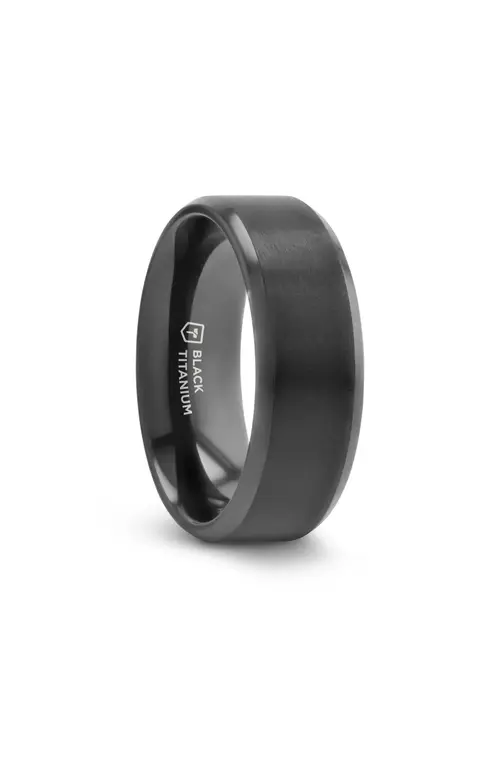LARSON JEWELERS Elysian Titanium Wedding Band - Black Titanium