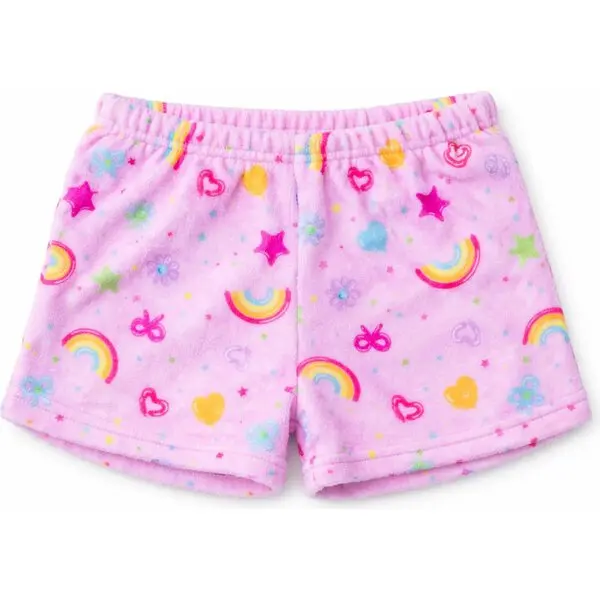 PREPPY GOOSE Plush Balloons Print Loungewear Shorts - Orchid