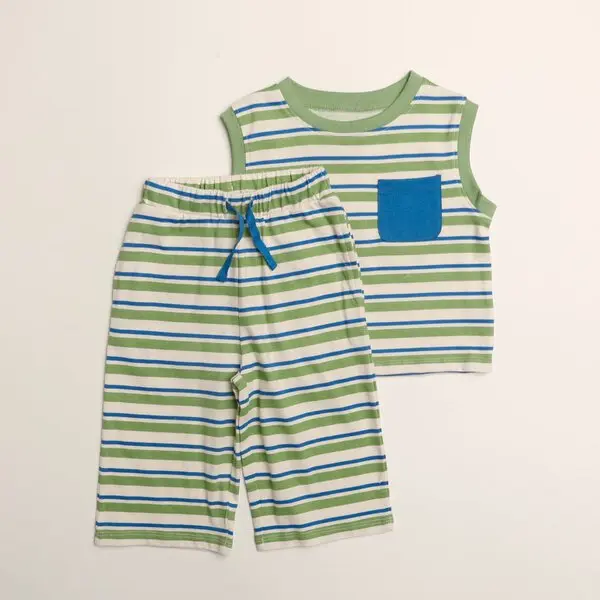 WINNIE + CREW Jensen Set - Blue Green Stripe