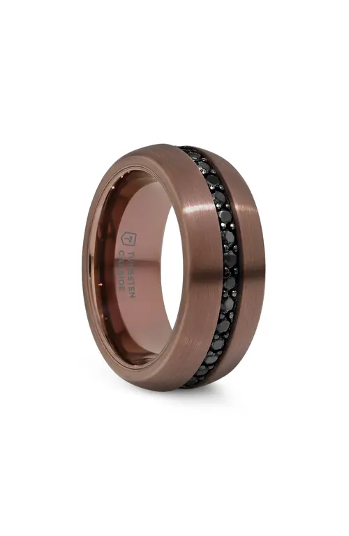 LARSON JEWELERS Artemis Tungsten Carbide Ring - Espresso
