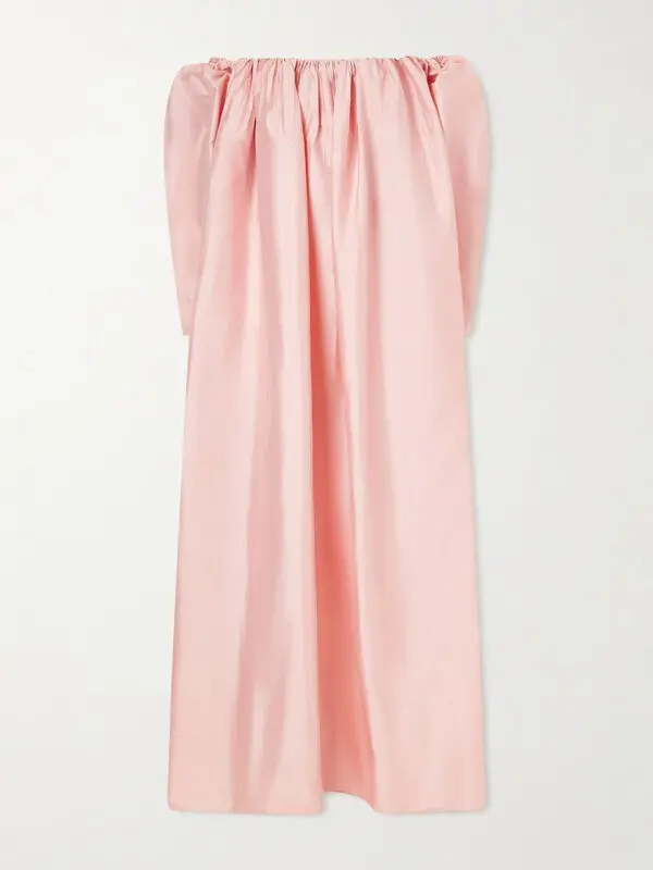 ABADIA Eleanor Off-the-shoulder Taffeta Gown - Pink