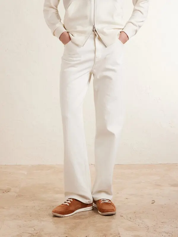 Brunello Cucinelli Leather-trimmed Suede Sneakers