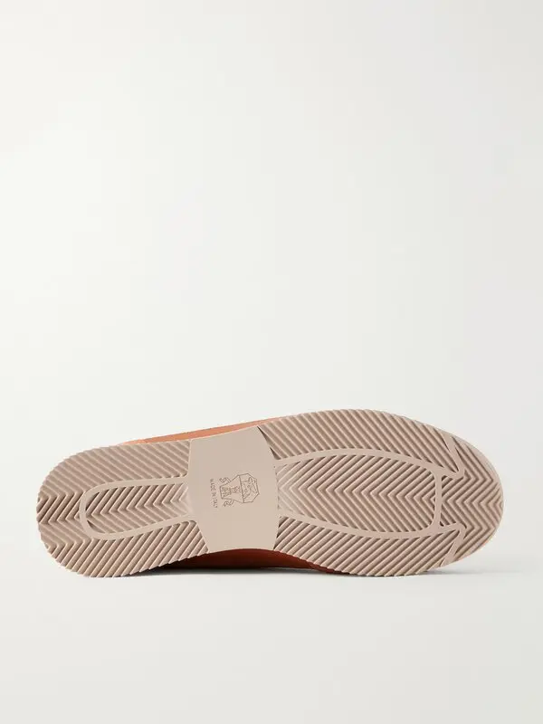 Brunello Cucinelli Leather-trimmed Suede Sneakers