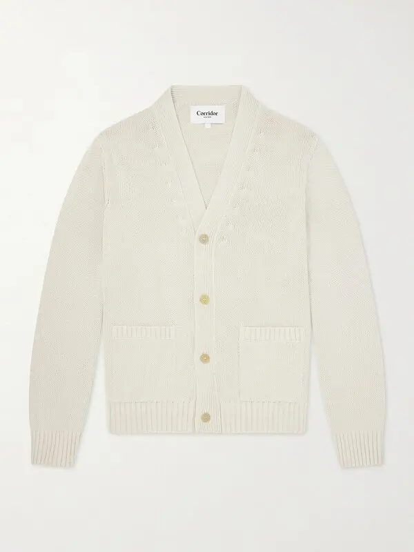 CORRIDOR Organic Cotton Cardigan - Neutrals