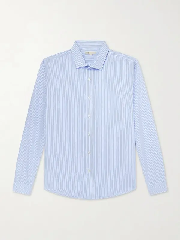 Onia Striped Cotton-poplin Shirt