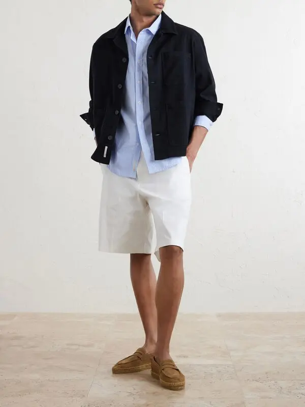 Onia Striped Cotton-poplin Shirt
