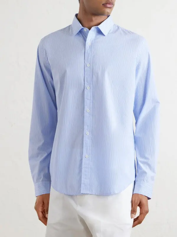 Onia Striped Cotton-poplin Shirt