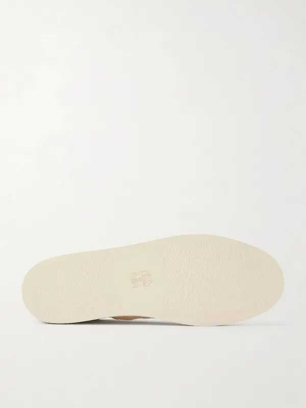 Brunello Cucinelli Suede And Cotton Sneakers