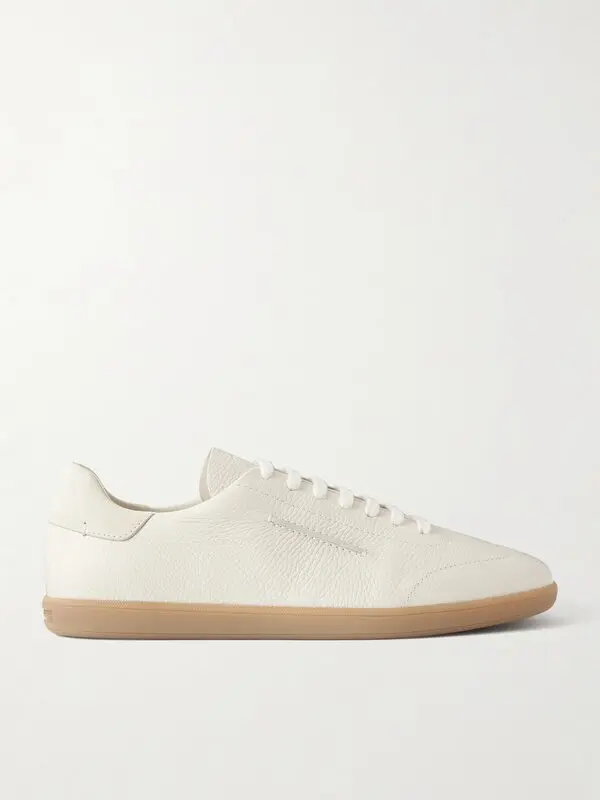 Zegna 232 Full-grain Leather Sneakers - White