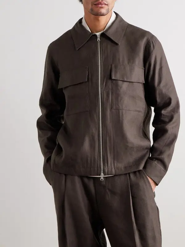 Nn07 Alban 1808 Lenzing™ Ecovero™ And Linen-blend Jacket