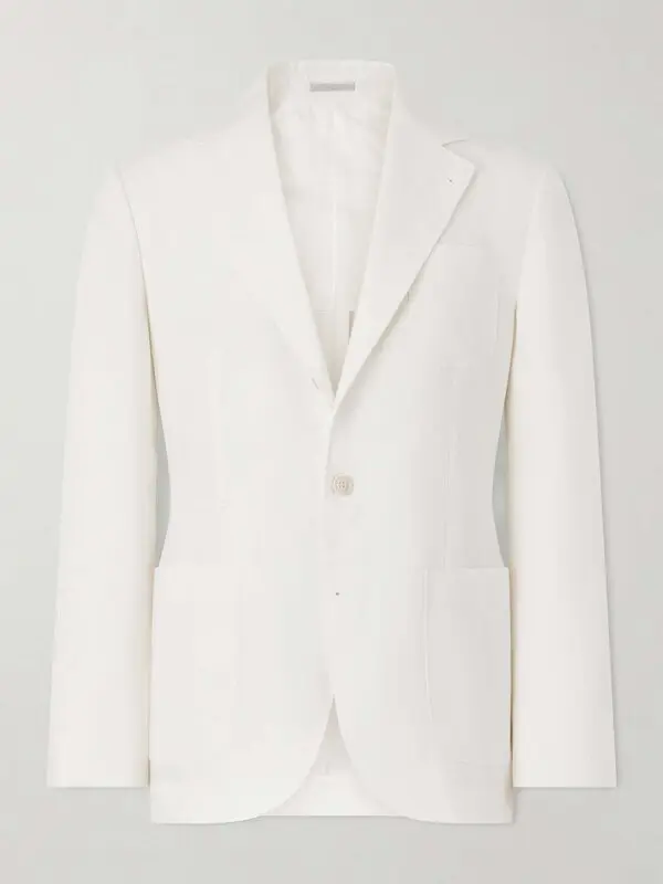 Brunello Cucinelli Linen Blazer - White