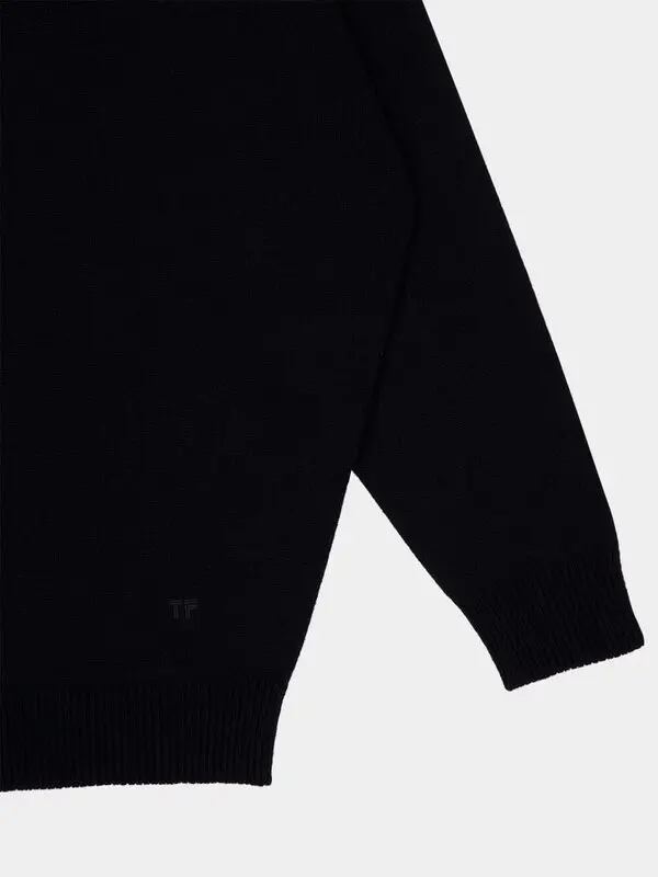 TOM FORD Cashmere Off-the-shoulder V-neck Knit