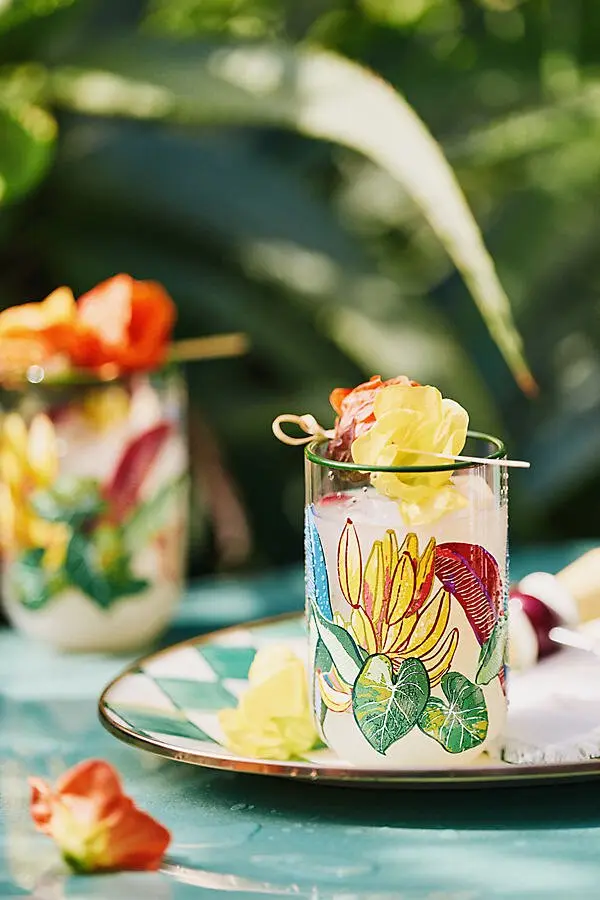 Farm Rio X Juice Glass - Sky