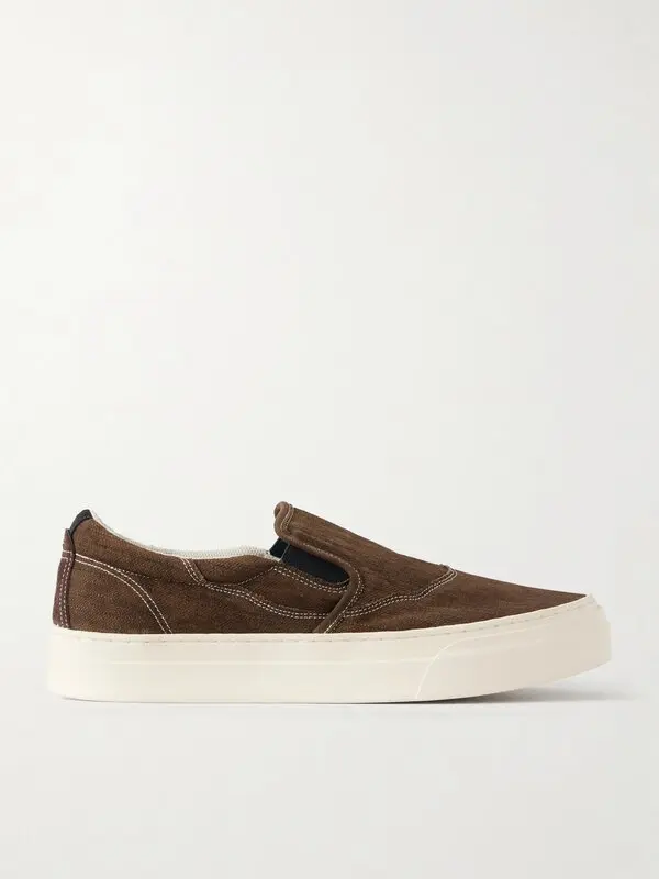 OMNI Lister Canvas Slip-on Sneakers - Brown