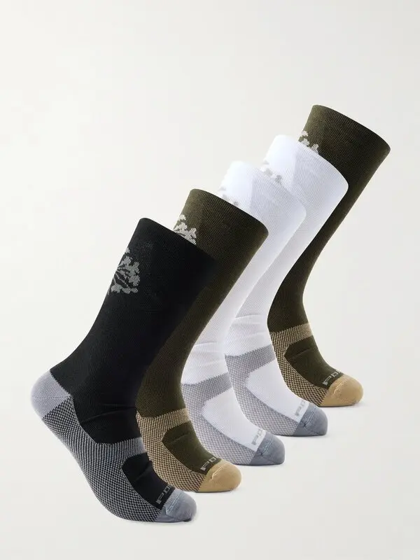 PORTAL Active Three-pack Jacquard-knit Socks - Multi