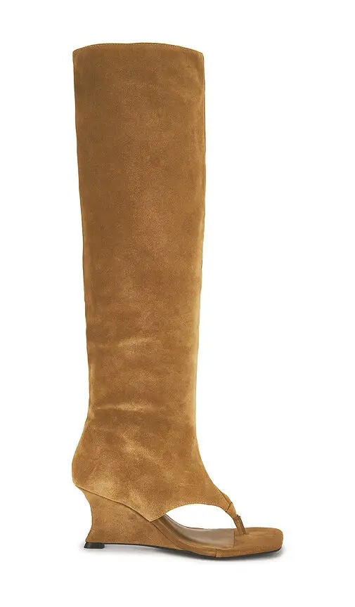 Bec & Bridge Alia Cutout Wedge Boot - Olive