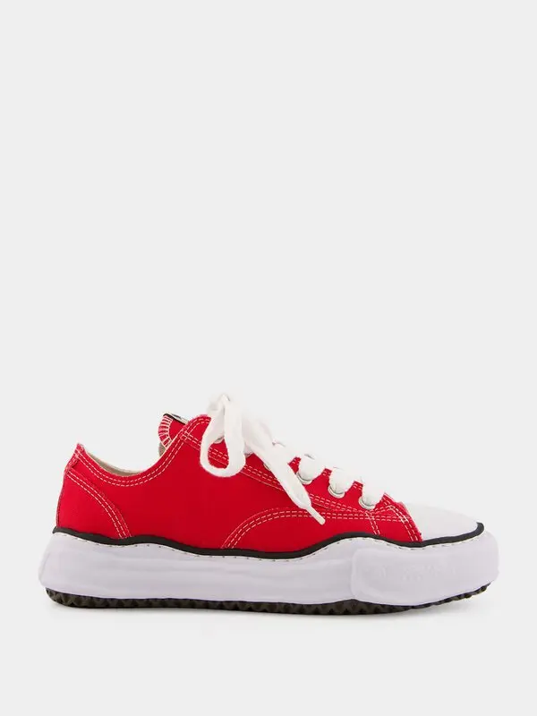 Mihara Yasuhiro Peterson Og Sole Canvas Low-top Sneakers - Red