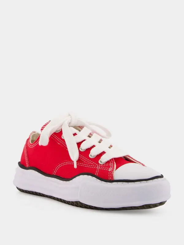 Mihara Yasuhiro Peterson Og Sole Canvas Low-top Sneakers - Red