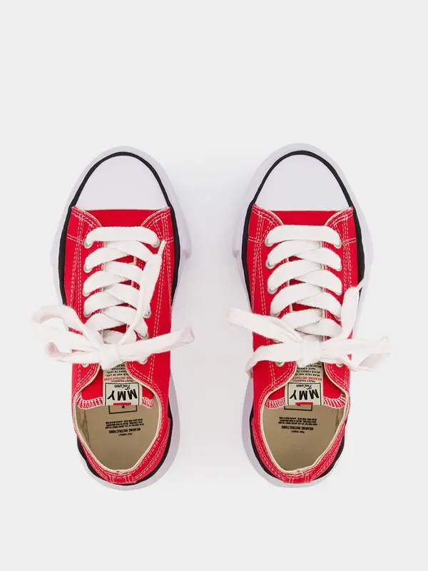 Mihara Yasuhiro Peterson Og Sole Canvas Low-top Sneakers - Red