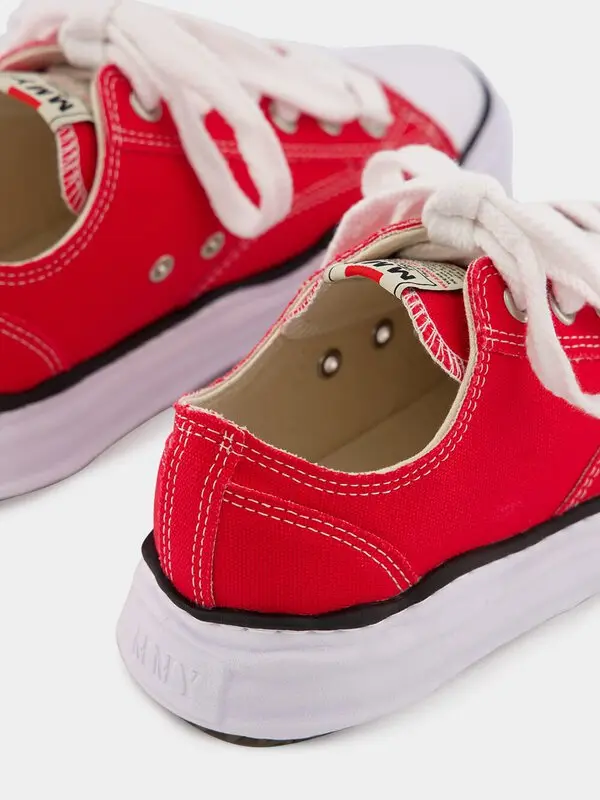 Mihara Yasuhiro Peterson Og Sole Canvas Low-top Sneakers - Red