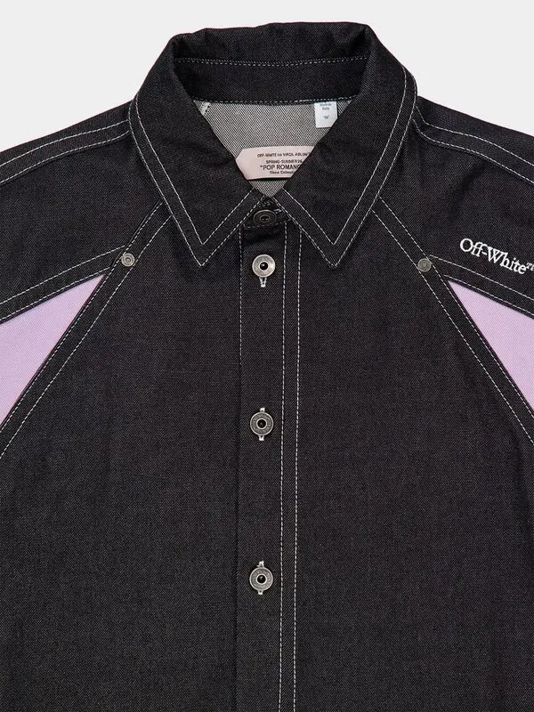 Off-White Block Denim Button-up Overshirt