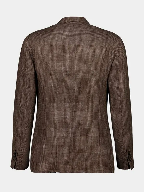 Boglioli Checked Linen Blazer