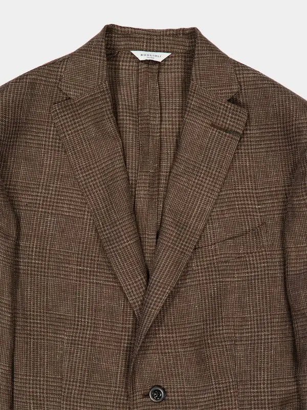 Boglioli Checked Linen Blazer