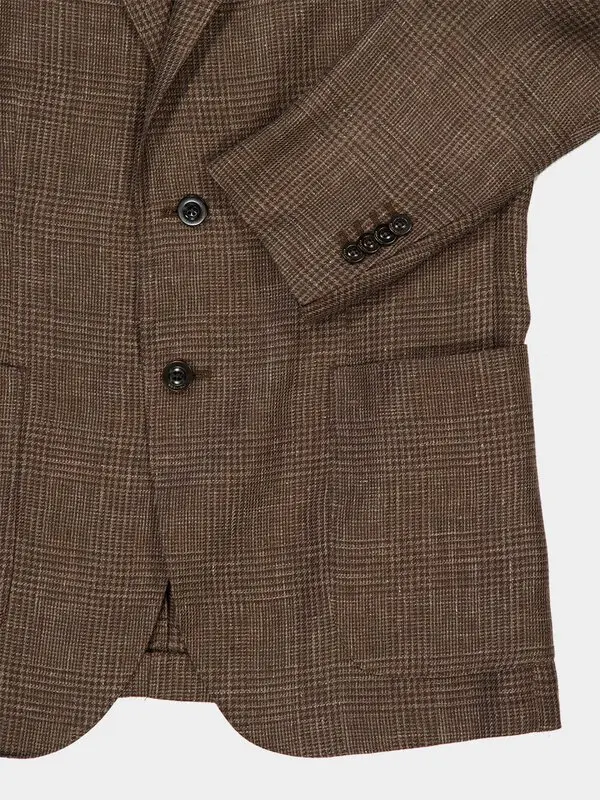 Boglioli Checked Linen Blazer