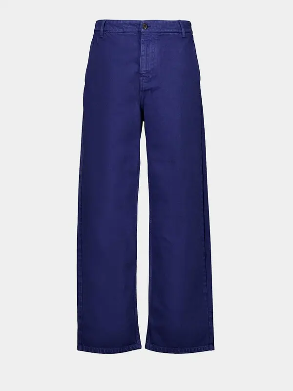 Miu Miu Garment-dyed Gabardine Straight-leg Pants