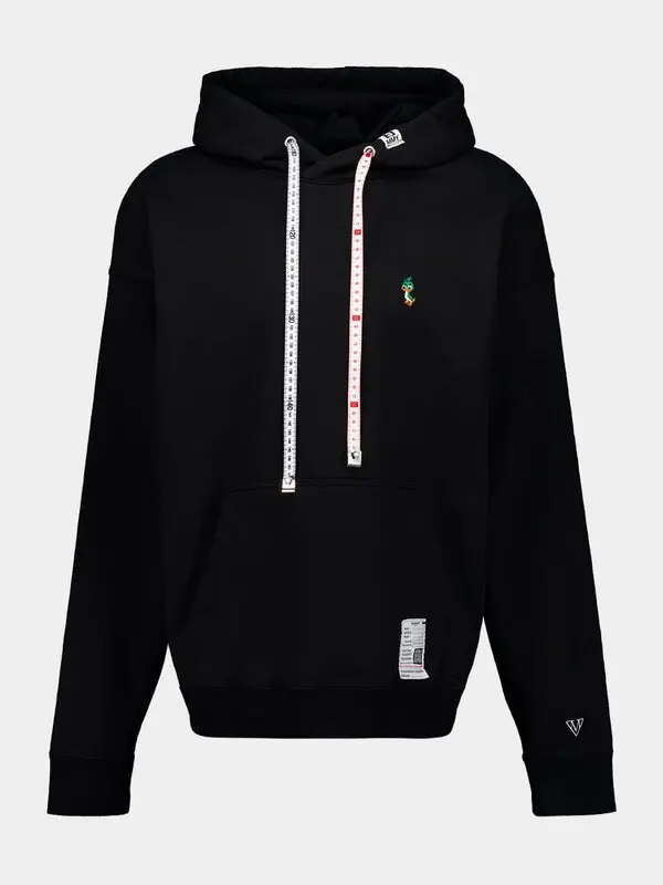 Mihara Yasuhiro Leon Embroidery Hooded Sweatshirt - Black