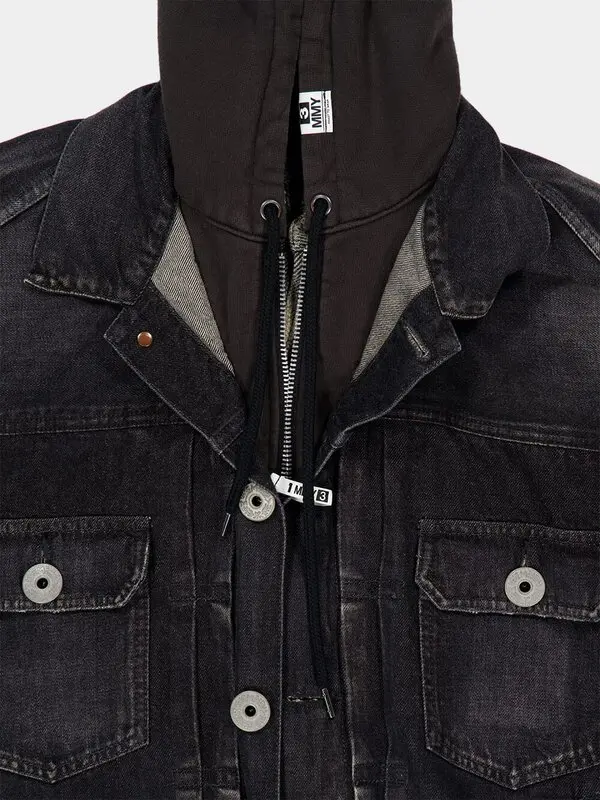 Mihara Yasuhiro Triple Layered Denim Jacket - Black