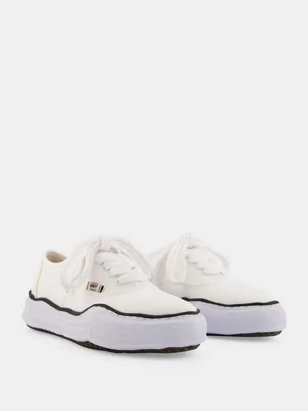 Mihara Yasuhiro Baker Og Sole Canvas Low-top Sneakers - White