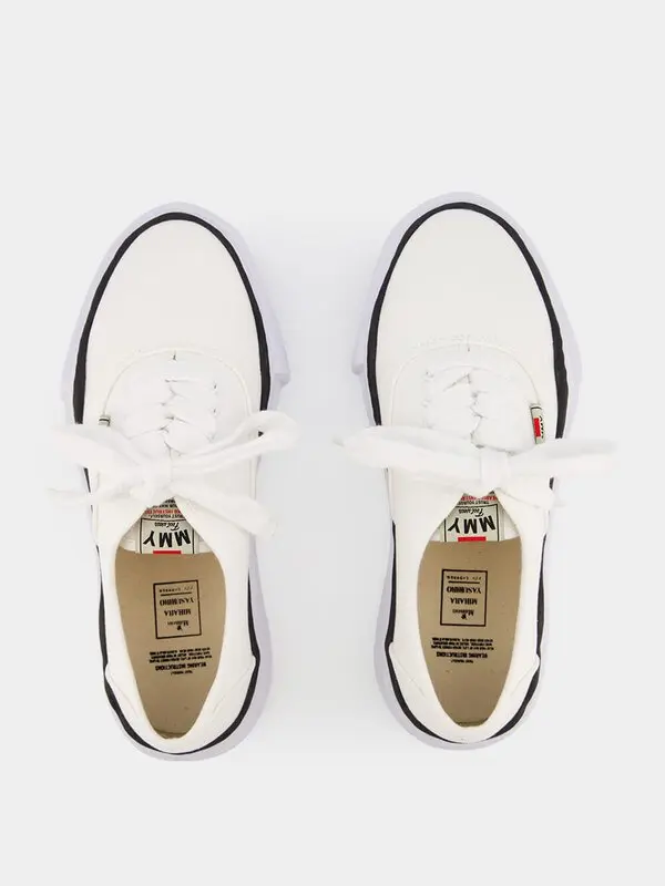 Mihara Yasuhiro Baker Og Sole Canvas Low-top Sneakers - White