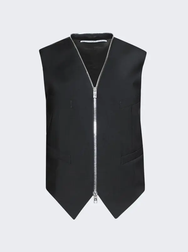 Alexander Wang Tailored Vest With Zipper - Black