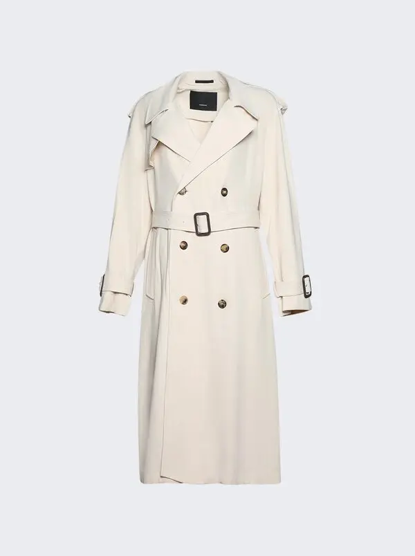 Wardrobe.NYC Belted Trench Coat - Cream