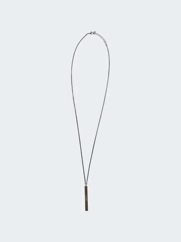 MAISON MARGIELA Minimal Polished Palladio Necklace - Silver