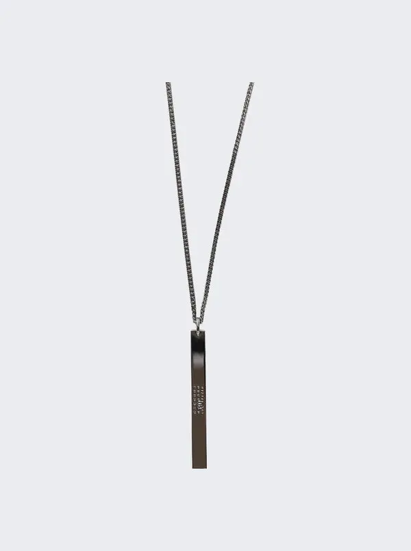 MAISON MARGIELA Minimal Polished Palladio Necklace - Silver