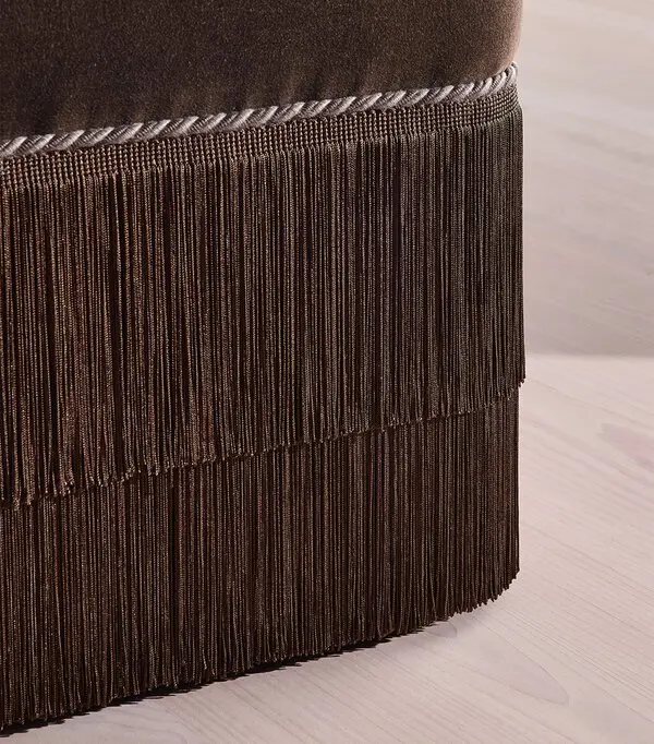 SOHO HOME Velvet Marta Footstool - Brown