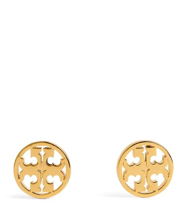Tory Burch Miller Logo Stud Earrings - Gold