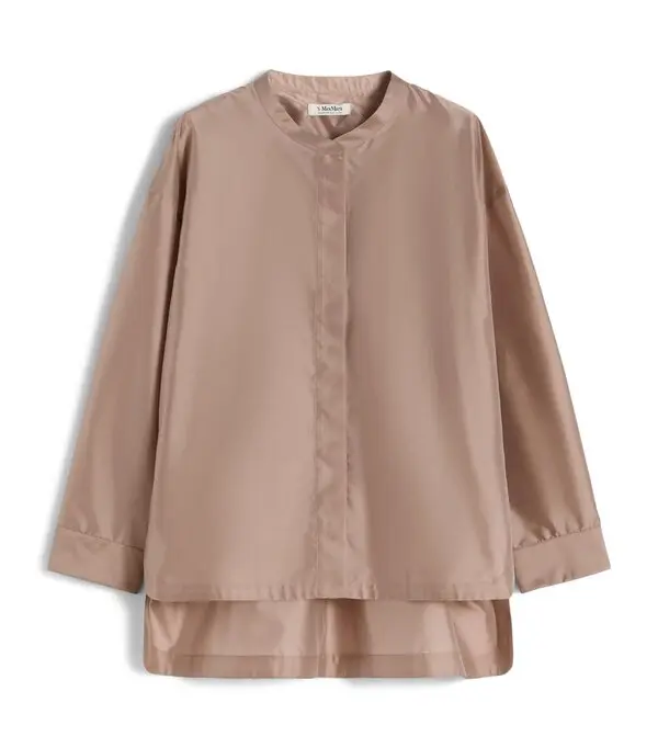 Max Mara Satin Oversized Shirt - Pink