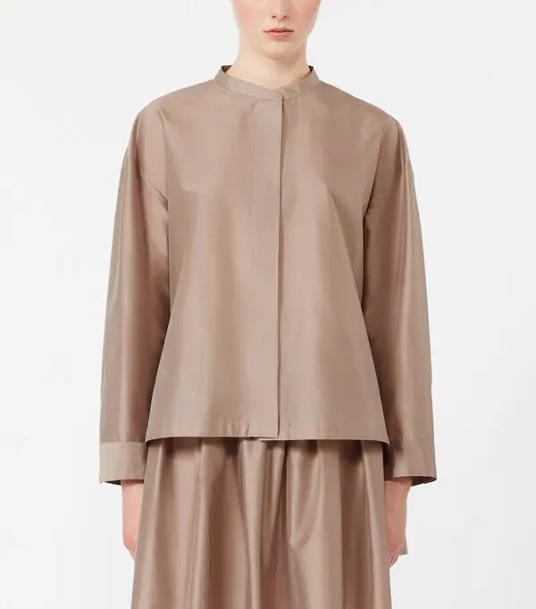 Max Mara Satin Oversized Shirt - Pink